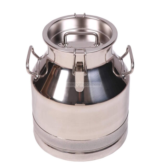 25 l Stainless Steel Milk Bucket With Cover - Milking Machinery